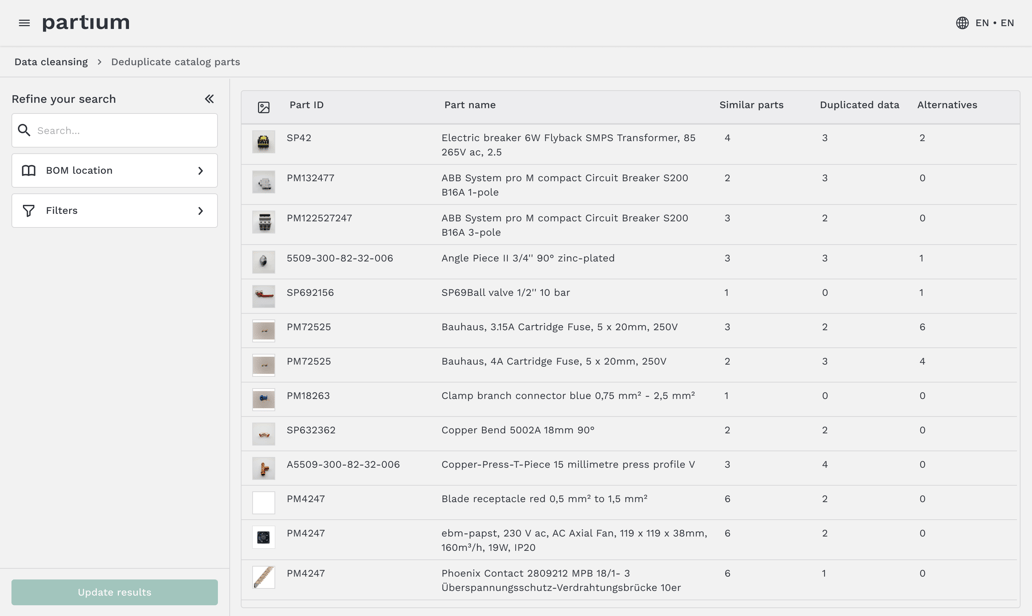 Get started with Partium Deduplication